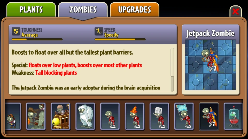 Jetpack Zombie/Gallery | Plants vs. Zombies Wiki | Fandom