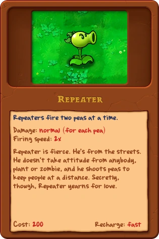 Repeater | Plants vs. Zombies Wiki Tiếng Việt | Fandom