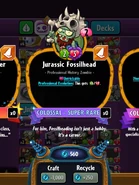 Jurassic Fossilhead (Plants vs. Zombies Heroes) | Plants vs. Zombies ...