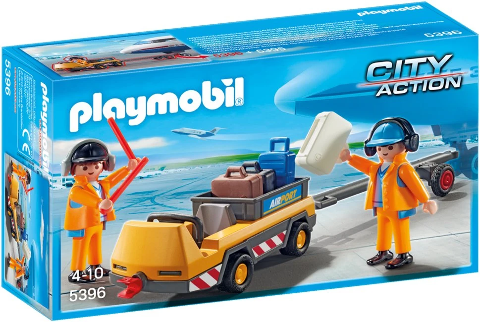 5396 Aircraft Tug with Ground Crew | Playmobil Wiki | Fandom