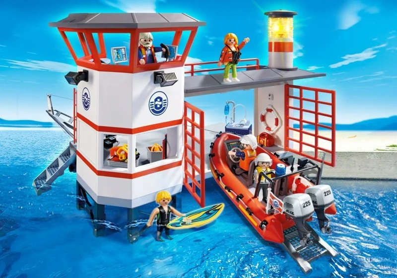 5539 Coast Guard Station with Lighthouse | Playmobil Wiki | Fandom