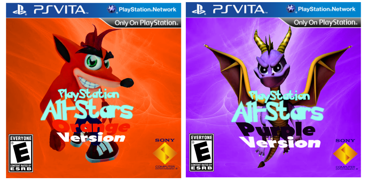 Playstation All Stars Orange Purple And Polygon Versions