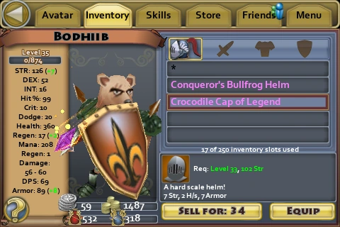 Crocodile Cap of Legend | Pocket Legends Wiki | Fandom