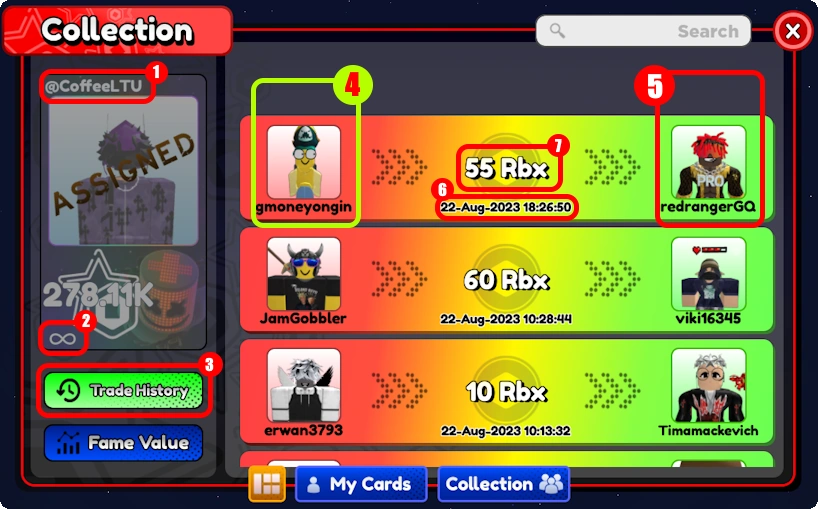 Card Trade History | Pls Buy Me Wiki | Fandom