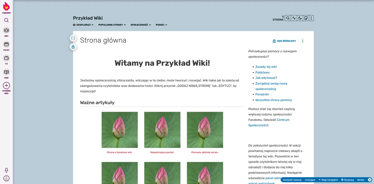 Pomoc:Strona główna | Centrum Społeczności | Fandom