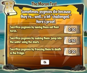 The Moron Test | Pocket God Wiki | Fandom