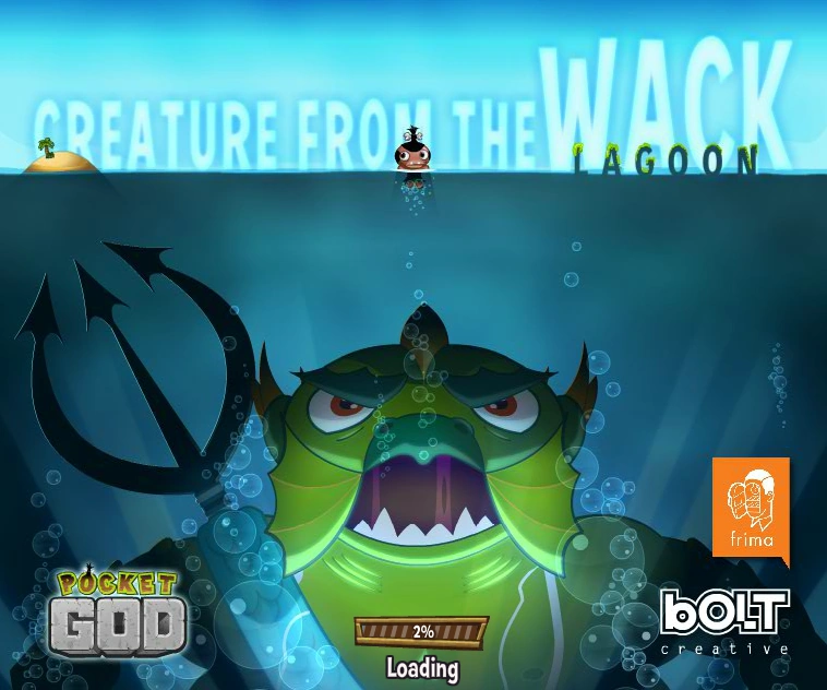 Facebook Ep. 15: Creature from the Wack Lagoon | Pocket God Wiki | Fandom