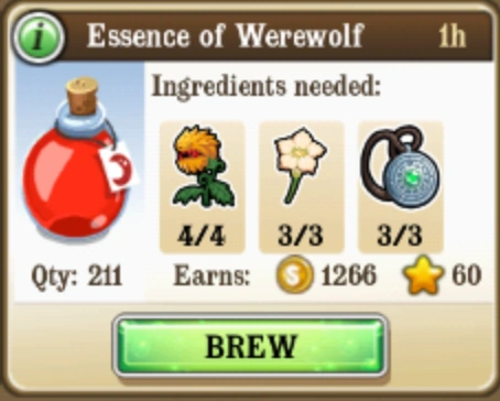 Essence of Werewolf | Pocket potions Wiki | Fandom