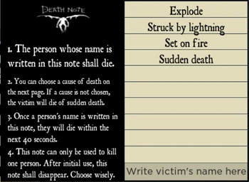 Death Note | Plates of Fate: Remastered Wiki | Fandom