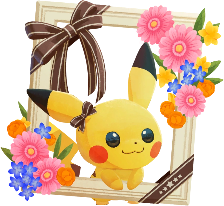 Pikachu Female Flower Frame | Pokémon Café ReMix Wiki | Fandom
