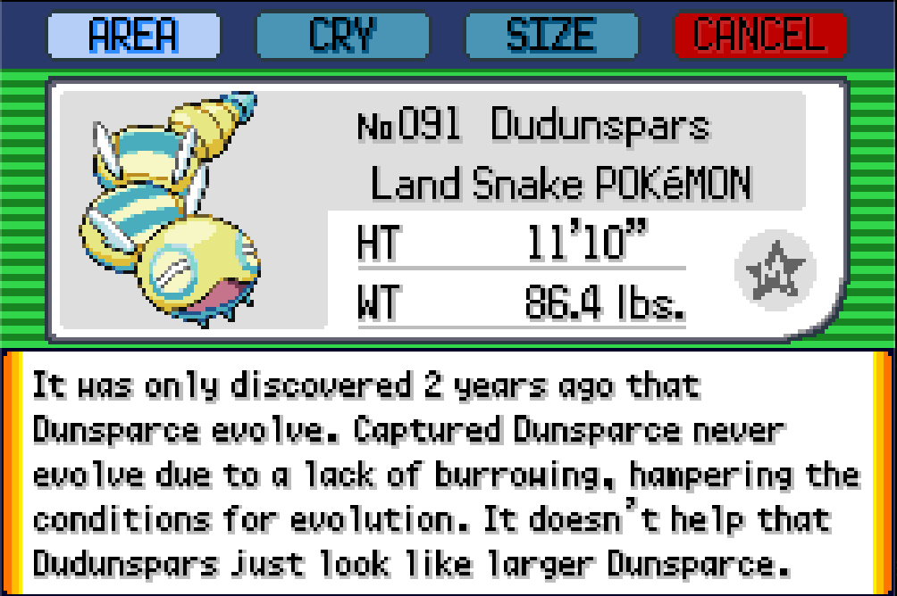 Dudunspars | Pokémon Pisces Wiki | Fandom