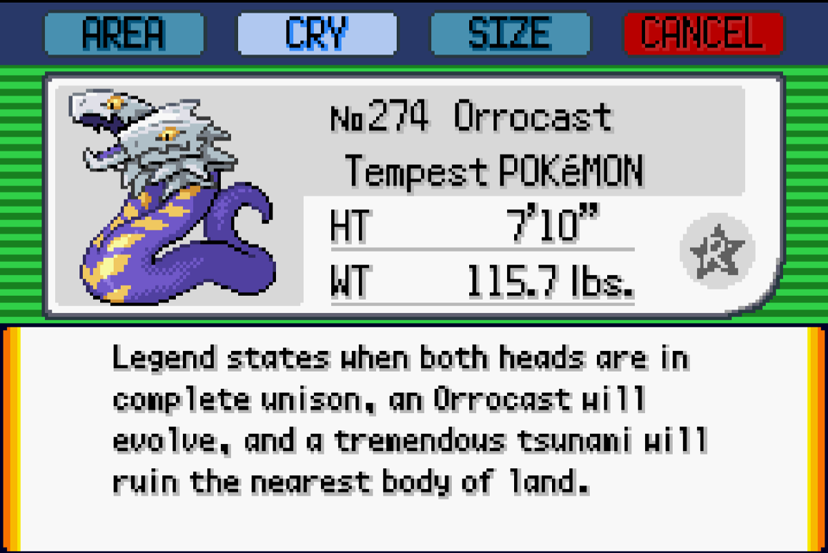 Orrocast | Pokémon Pisces Wiki | Fandom