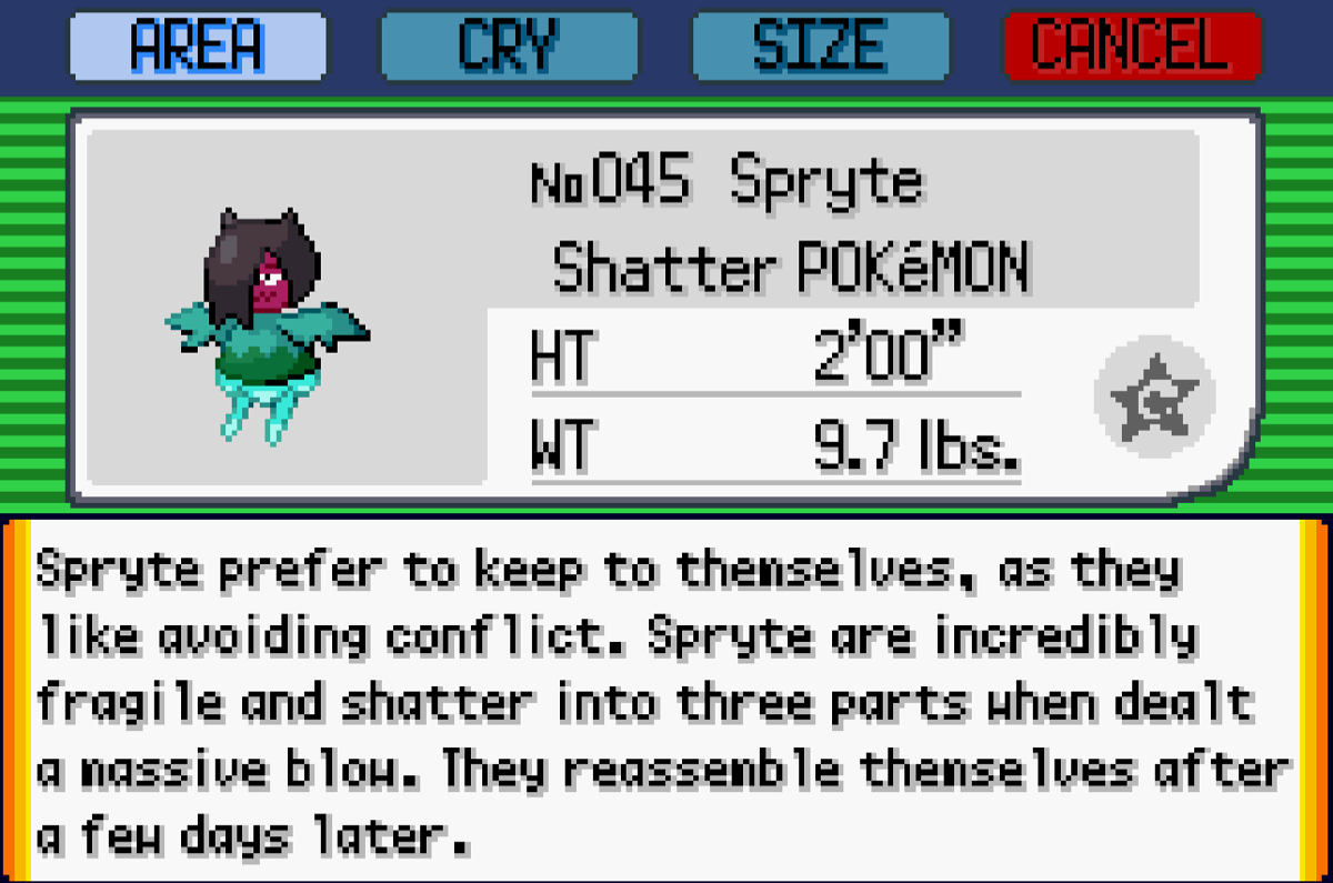 Spryte | Pokémon Pisces Wiki | Fandom