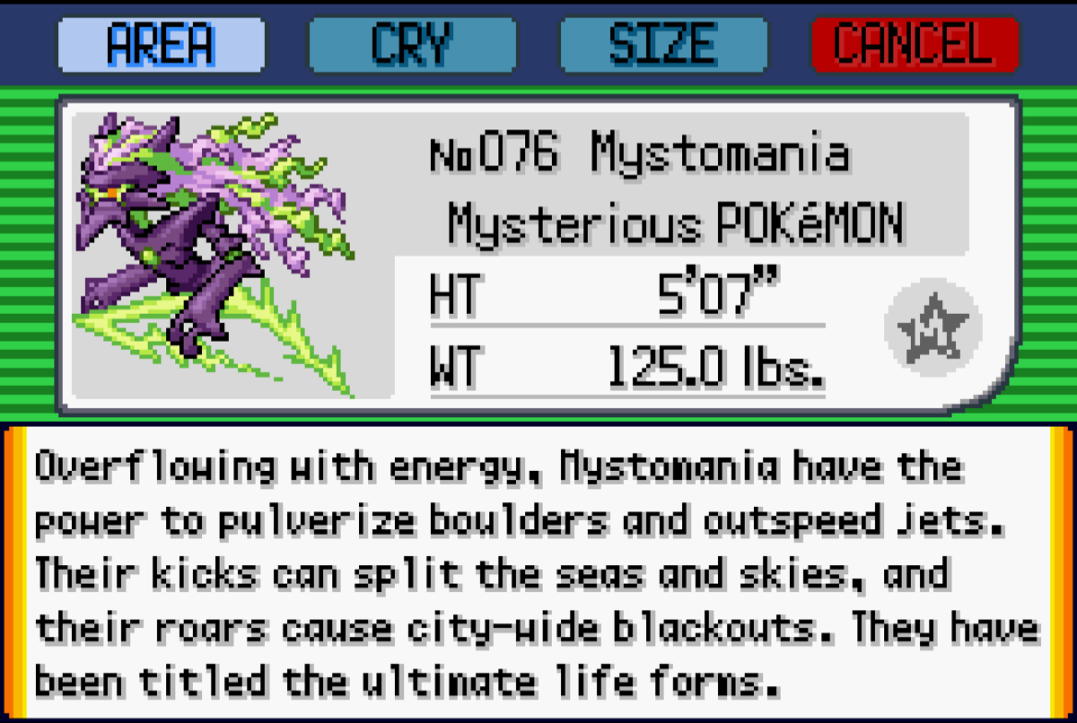 Mystomania | Pokémon Pisces Wiki | Fandom