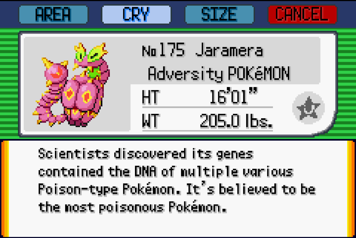 Jaramera | Pokémon Pisces Wiki | Fandom