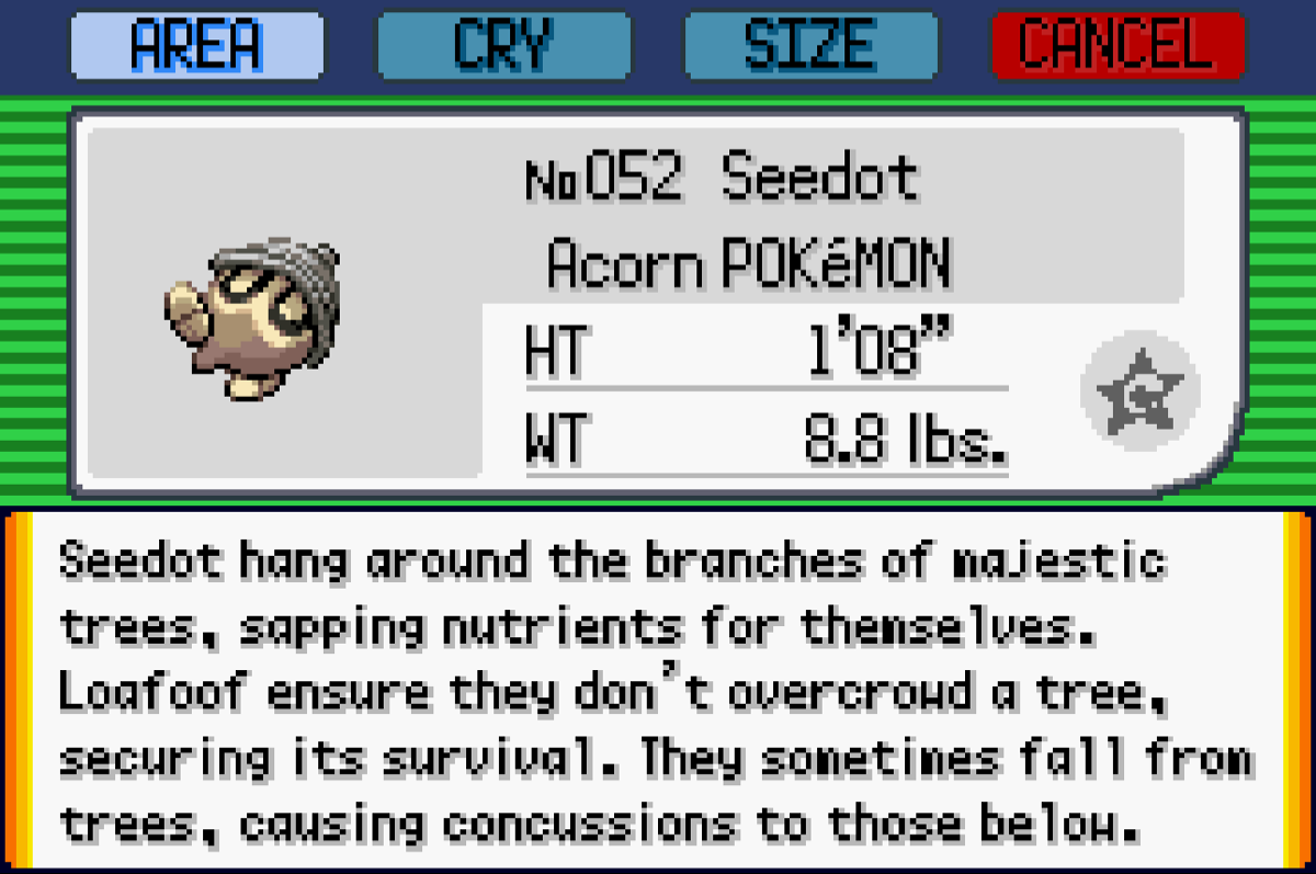Seedot | Pokémon Pisces Wiki | Fandom