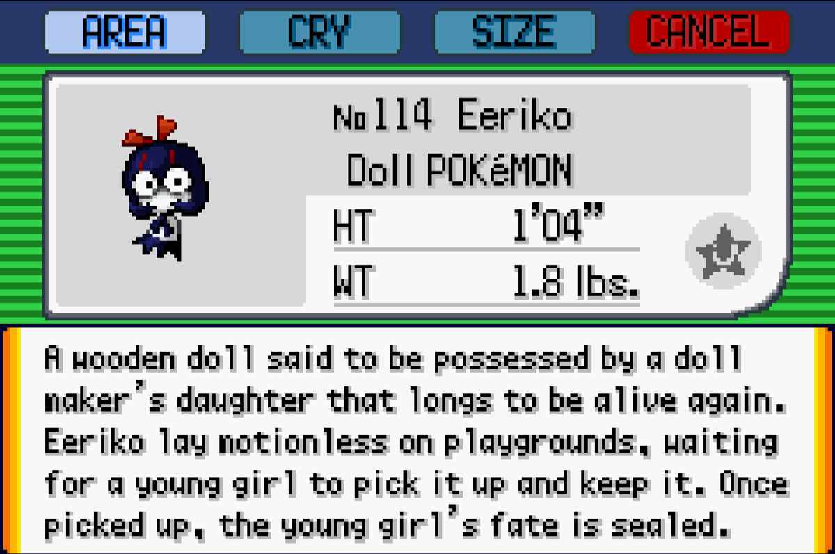 Eeriko | Pokémon Pisces Wiki | Fandom