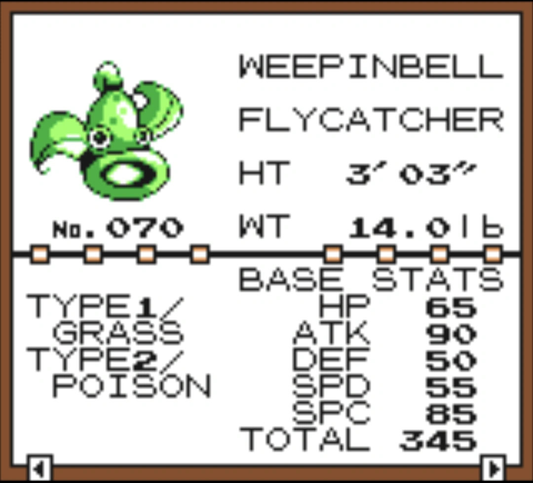Weepinbell | Pokemon Pure Red Wiki | Fandom
