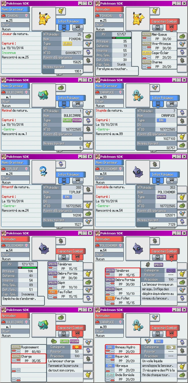 Captures d'écran | Wiki Pokémon SDK | Fandom