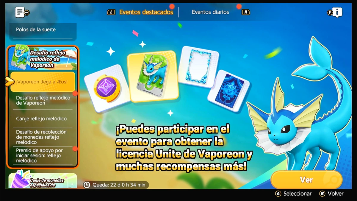 Desafío reflejo melódico de Vaporeon | Pokémon Unite Wiki | Fandom