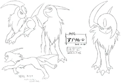 mega absol pokemon coloring page