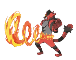 Legendary Fire Cat Pokemon