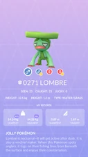 Lombre | Pokémon GO Wiki | Fandom