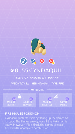 Shiny Cyndaquil Pokemon