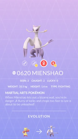 Mienshao Evolution Pokemon Go