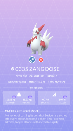 Zangoose Mega Evolution