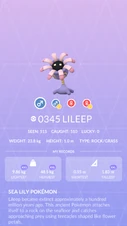 Lileep | Pokémon GO Wiki | Fandom