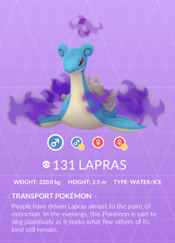 Pokemon Lapras Evolution Chart