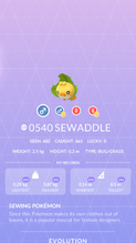 Sewaddle | Pokémon GO Wiki | Fandom