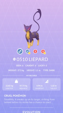 Liepard Evolution