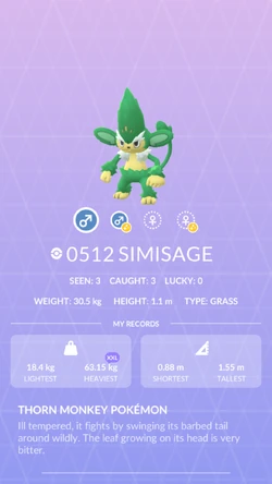 Simisage Mega Evolution
