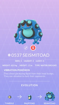 Pokemon Seismitoad Evolution