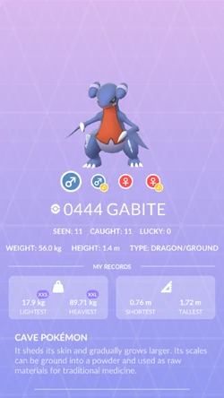 Pokemon Gabite Evolution