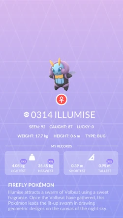 Illumise Evolution