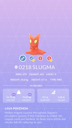 Slugma Evolution