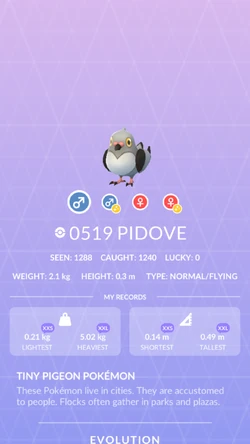 Pidove Evolution Shiny