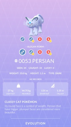 Persian Pokemon Go
