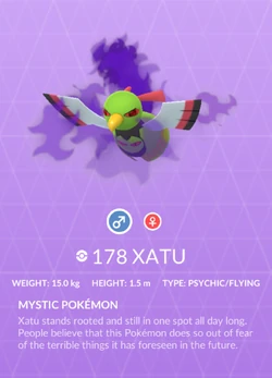 Xatu Pokmon Wiki Fandom Powered By Wikia