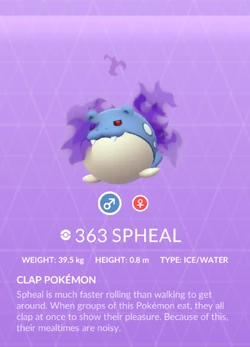Spheal Evolution Chart