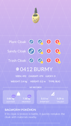 Burmy Evolution Chart