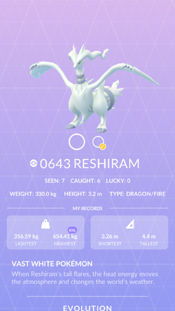 Reshiram Stats