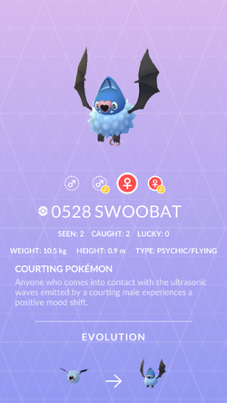 Pokemon Swoobat Evolution