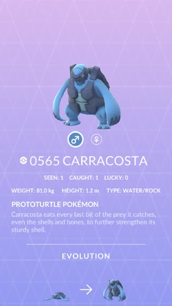 Pokemon Carracosta Evolution