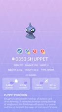 Shuppet | Pokémon GO Wiki | Fandom