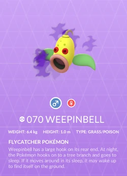 Pokmon Go Weepinbell Evolution Locations Nests Moveset Profile For