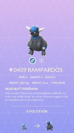 Pokemon Rampardos Evolution
